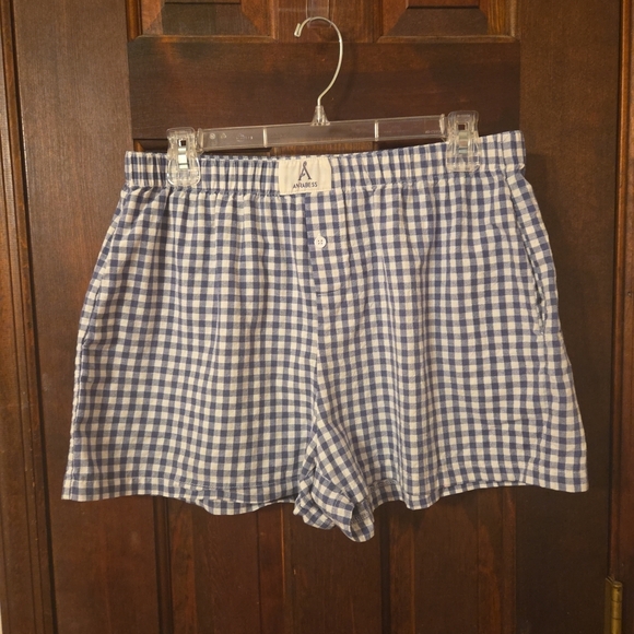 Shorts | Blue And White Checkered Boxers | Poshmark